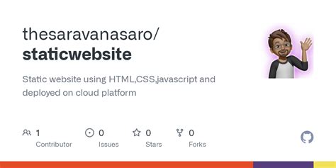Github Thesaravanasarostaticwebsite Static Website Using Htmlcssjavascript And Deployed On