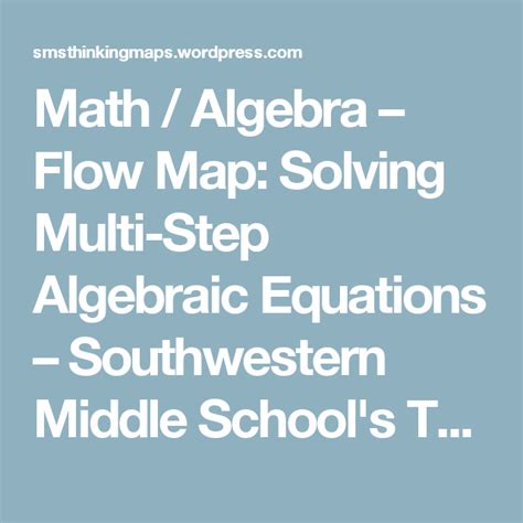 Math Algebra Flow Map Solving Multi Step Algebraic Equations