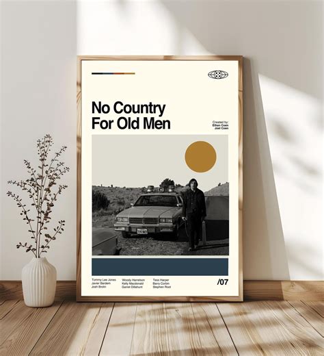 No Country For Old Men Poster Modern Art Movie Poster Midcentury Art
