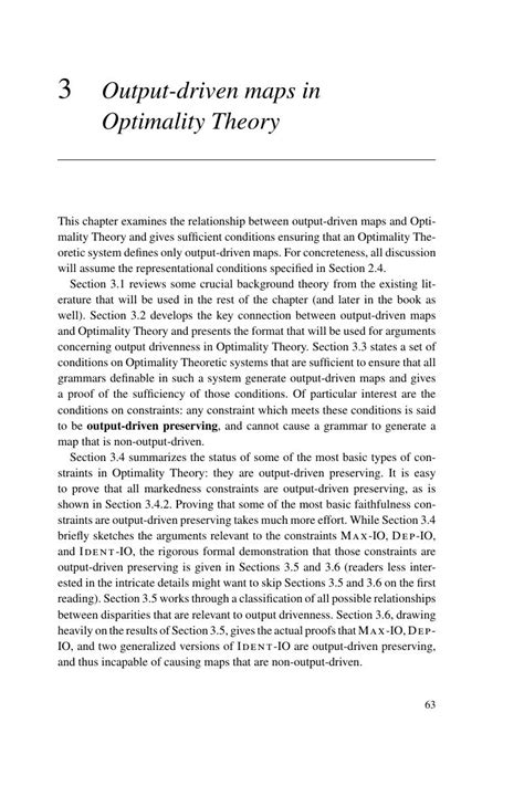 Output Driven Maps In Optimality Theory Chapter 3 Output Driven Phonology