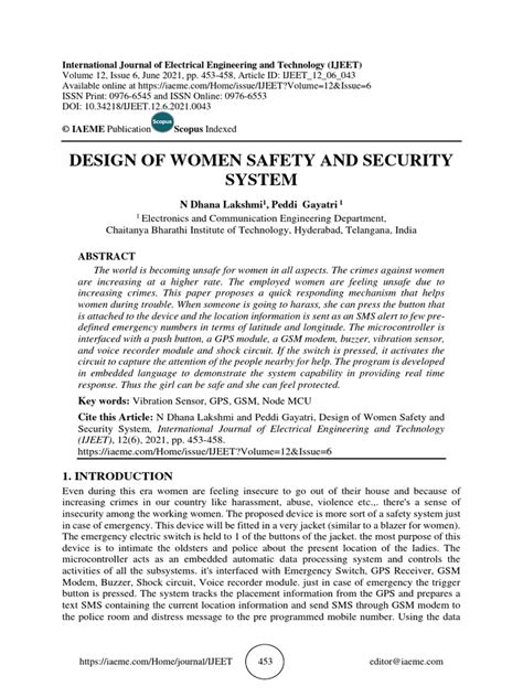 Women Safety And Security System Design Pdf Microcontroller
