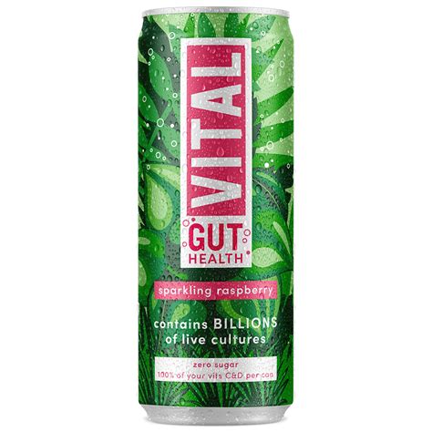 Vital Drinks Sparkling Raspberry Gut Health Soda Delicious Ideas