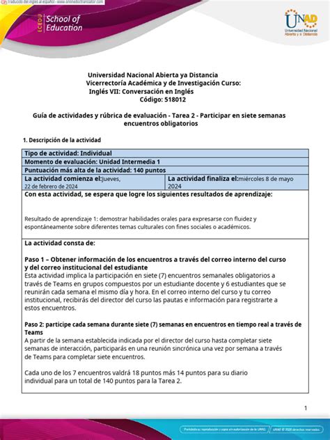 Activity Guide And Evaluation Rubric Unit 1 Task 2 Partaking In Seven Weekly Mandatory
