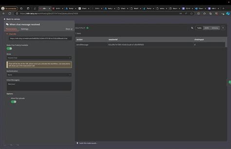 chat message received add output questions n8n community