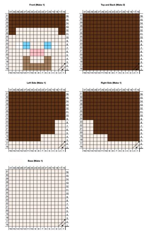 Minecraft Crochet Block Series Part 17 Steve Block Pattern Minecraft Crochet Minecraft