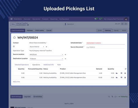 Odoo Advance Pickings Import Webkul