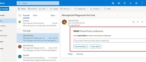 M365 Dev Notes Microsoft 365 Developer Blog Actionable Messages In Outlook