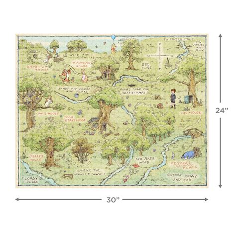 Disney Winnie The Pooh Hundred Acre Wood Map 1000 Piece Puzzle
