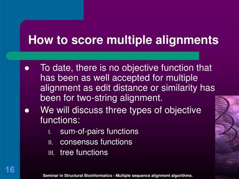Ppt Seminar In Structural Bioinformatics Multiple Sequence