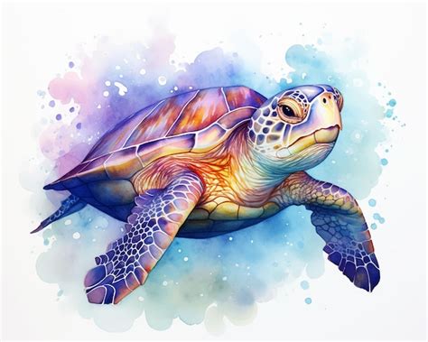 Sea Turtles Drawings Colorful