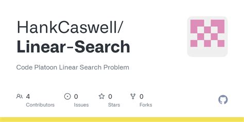github hankcaswell linear search code platoon linear search problem