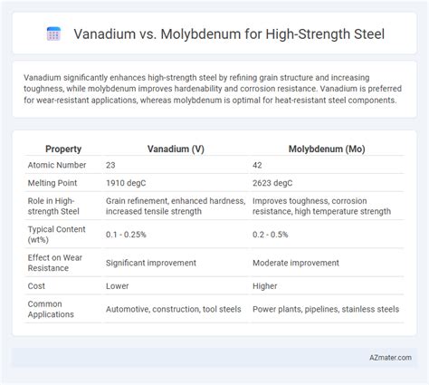 Vanadium Vs Molybdenum For High Strength Steel What Is The