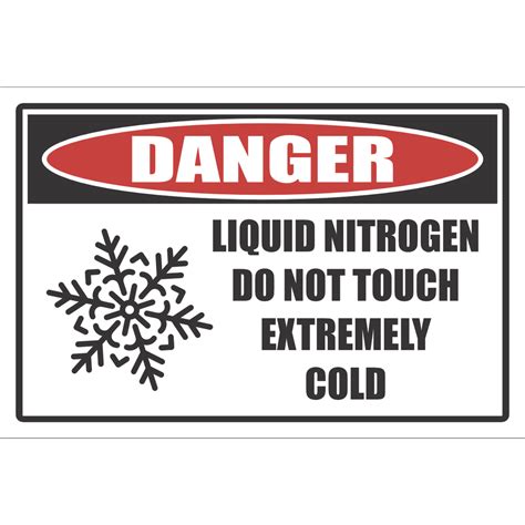 Liquid Nitrogen Danger Sign Dg2