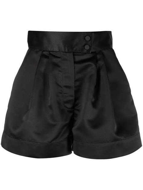 Styland High Waisted Satin Shorts Farfetch