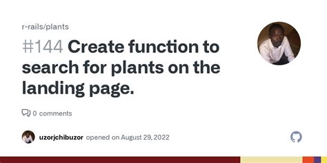 Create Function To Search For Plants On The Landing Page · Issue 144