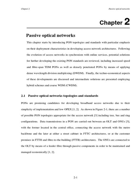 chapter 2 passive optical networks pdf wavelength division