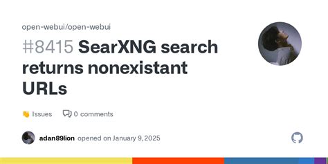 SearXNG Search Returns Nonexistant URLs Open Webui Open Webui Discussion GitHub