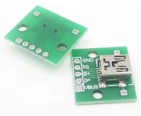 2 X Usb Mini Female Socket Breakout Board 254mm Pitch All Top Notch