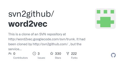GitHub Svn Github Word Vec This Is A Clone Of An SVN Repository At Word Vec Googlecode