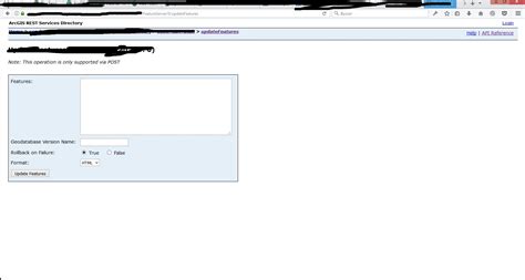 updating feature in arcgis rest service with ajax geographic