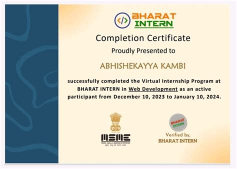 Abhishek Kambi On Linkedin Webdevelopment Internshipjourney Gratitude