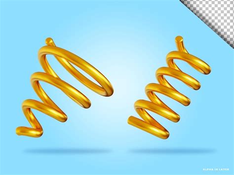 Premium PSD D Render Golden Geometric Shapes Objects Isolated