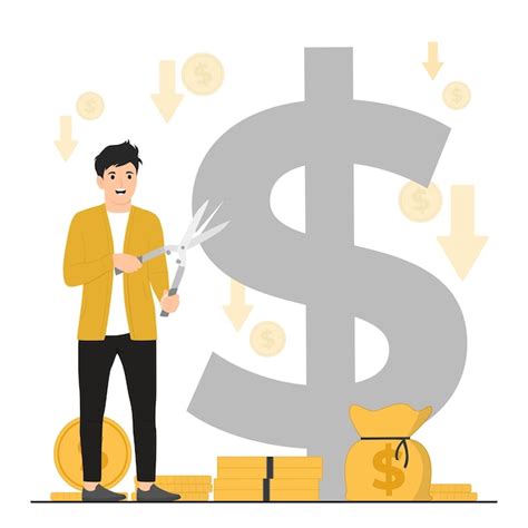 Premium Vector Flat Vector Costs Reduction Costs Cut Costs