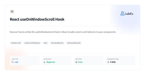 Mastering Window Scroll With React Useonwindowscroll Hook Labex