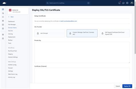 Ssltls Certificate Runcloud Docs