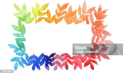 자부심 이벤트와 여름 휴가 시즌의 달에 장식 무지개 고사리 잎 사각형 프레임 가리기에 대한 스톡 벡터 아트 및 기타 이미지 가리기 공휴일 다중 색상 Istock