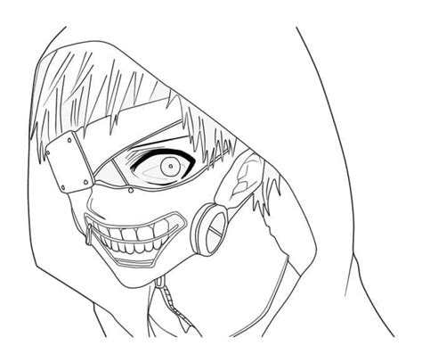 Kaneki Tokyo Ghoul Coloring Page Download Print Or Color Online For Free