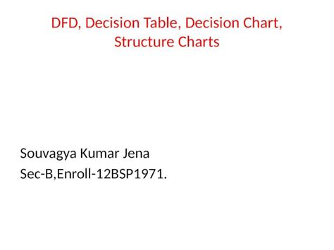 Pptx Dfd Decision Table Decision Chart Structure Charts Dokumentips