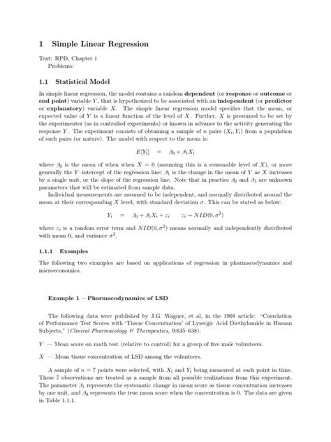 Notes 1 Pdf Regression Analysis Linear Regression