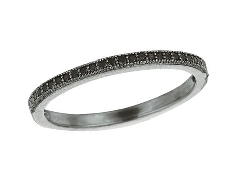 Finejewelers 925 Sterling Silver Ruthenium Plated Stackable Ring With