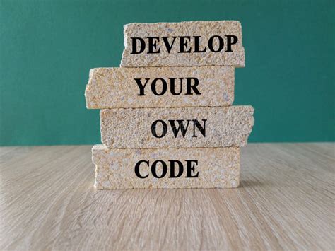 Develop Your Own Code Symbol Concept Words Develop Your Own Code On