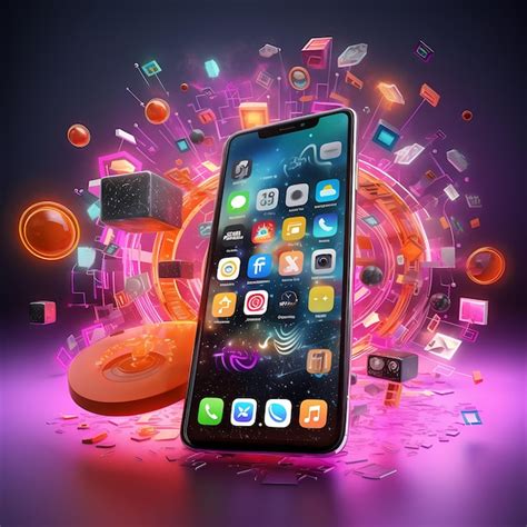 Premium Photo Smartphone Mobile Technology Phone Vector Cellphone Screen Device Isolated Smart