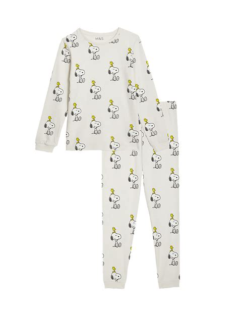 Buy Cotton Rich Snoopy™ Pyjamas 6 16 Yrs At Marks And Spencer