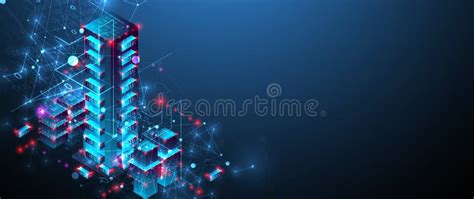 Isometric Big Data Concept Database Abstract Technology Background