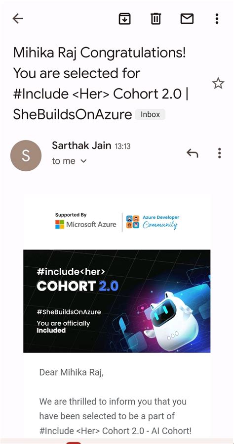 Mihika Raj On Linkedin Include Shebuildsonazure Shebuildsonazure Azuredeveloper
