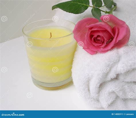 Rose Candel Stock Image Image Of Massage Organic Scented 1400311
