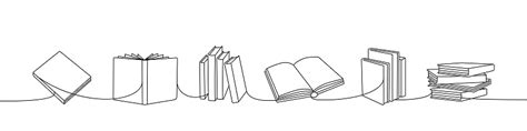 책 한 줄 연속 그리기 서점 도서관 연속 한 줄 그림 벡터 미니멀리스트 선형 일러스트레이션 0명에 대한 스톡 벡터 아트 및 기타 이미지 Istock