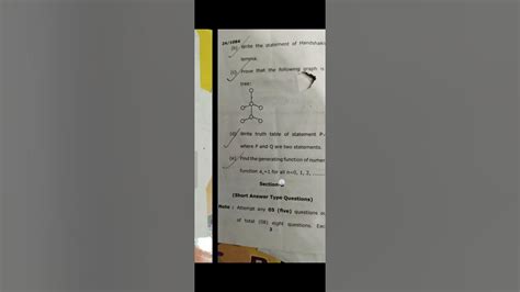 bsc paper mathematics 5semester graph theory and discrete mathematics