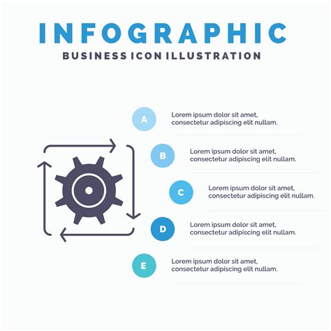 Workflow Automation Development Flow Operation Solid Icon Infographics