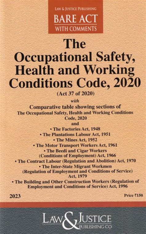 The Occupational Safety Health And Working Conditions Code 2020 Labour Law Reporter