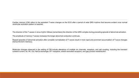 Memory T Waves On Ekg Pathogenesis And Evaluation Pptx Heart And Cardiovascular Diseases