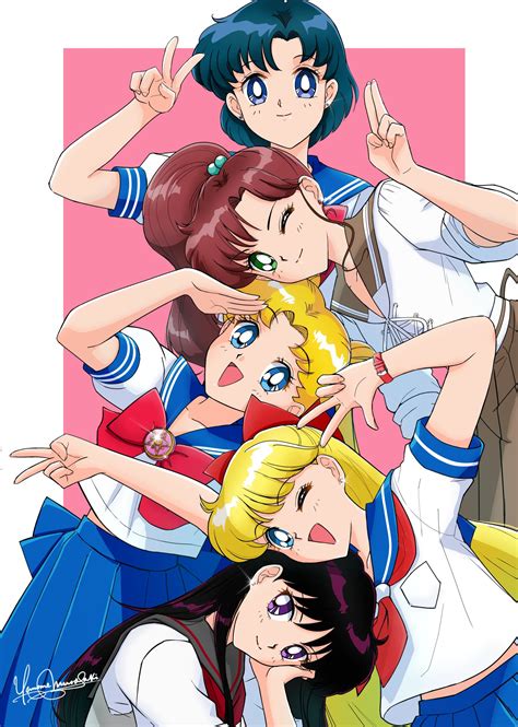 Tsukino Usagi Mizuno Ami Aino Minako Hino Rei And Kino Makoto Bishoujo Senshi Sailor Moon