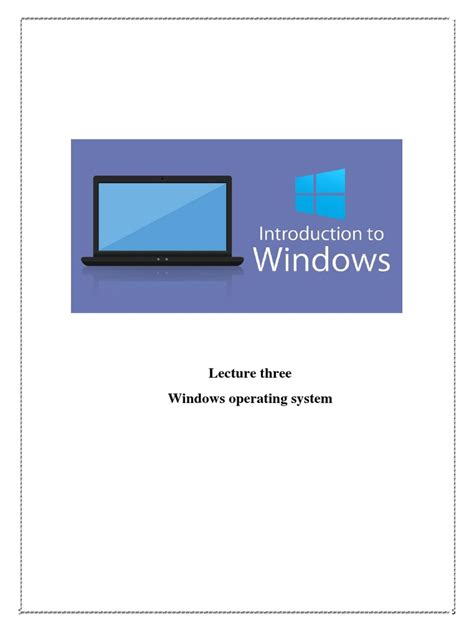 operating system pdf microsoft windows window computing
