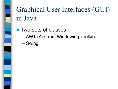 PPT Java GUI PowerPoint Presentation Free Download ID 4003947