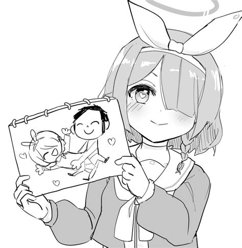 Rule Boy Arona S Sensei Doodle Blue Archive Arona Blue Archive Blue Archive Blush Bow