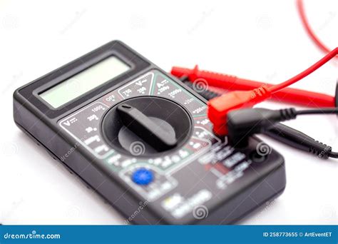 Digital Multimeter And Probes On White Background Stock Image Image